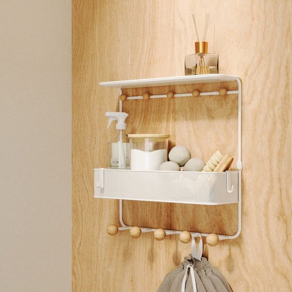 Estique Shelf With Hooks – Room In Order